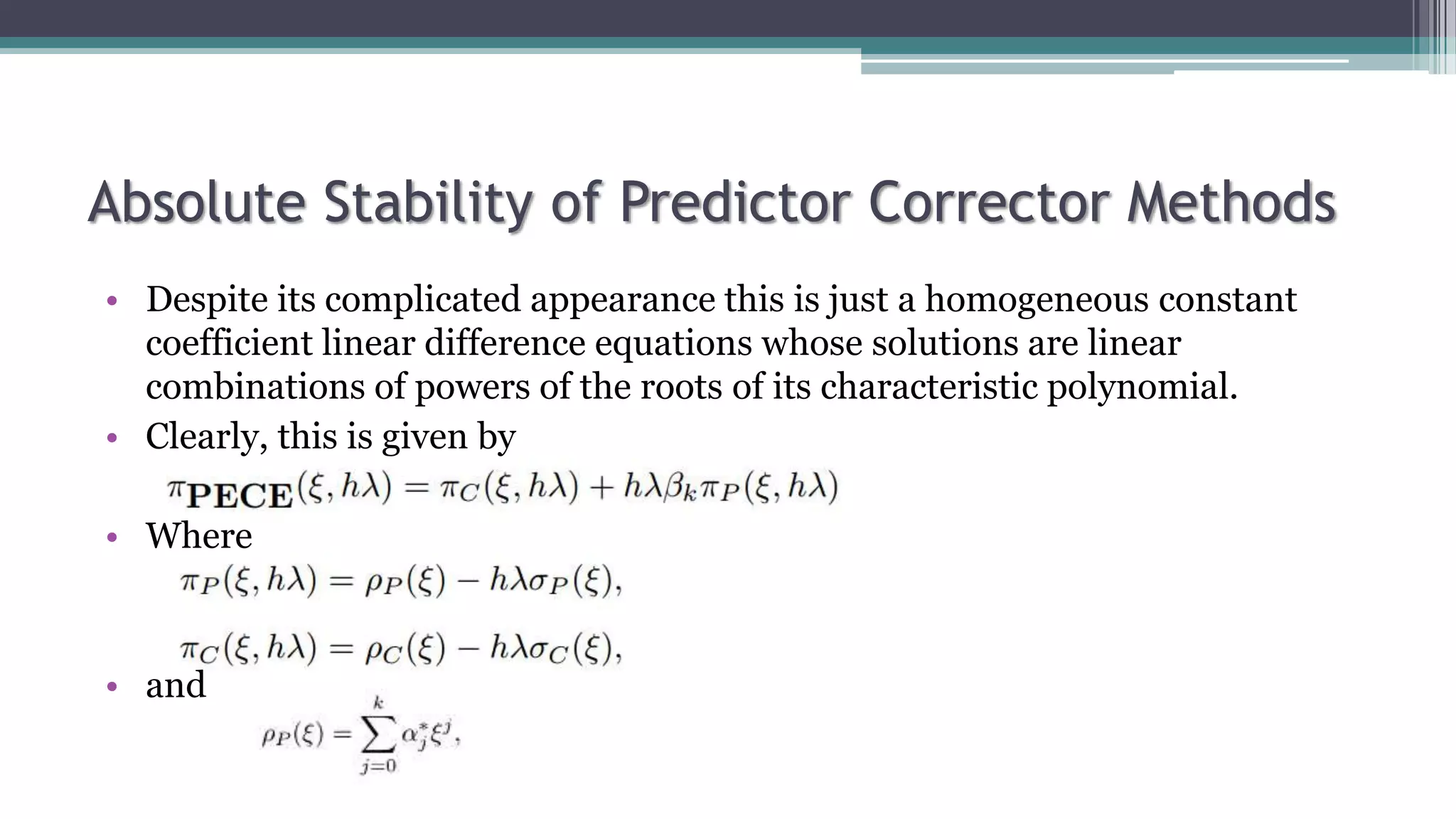 Milnes Predictor Corrector Method Ppt