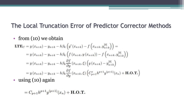 MILNE'S PREDICTOR CORRECTOR METHOD | PPTX | Web Development | Internet