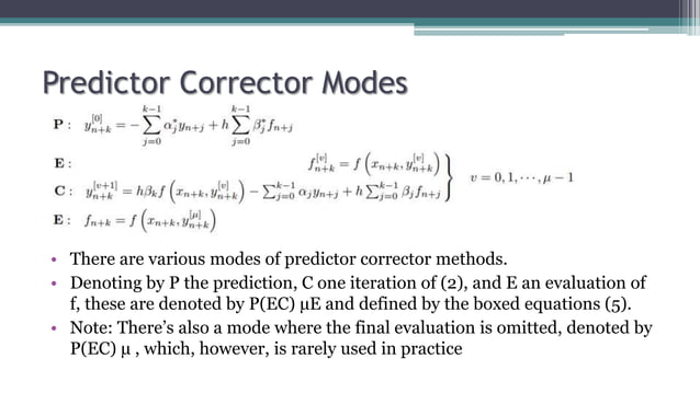 Milnes Predictor Corrector Method Pptx Web Development Internet