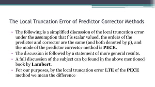 MILNE'S PREDICTOR CORRECTOR METHOD | PPTX