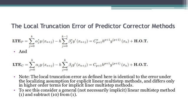 Milne S Predictor Corrector Method