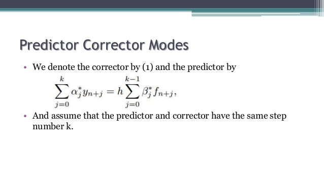 Milne S Predictor Corrector Method
