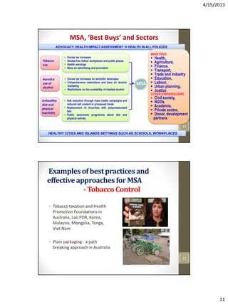 NSM-NCD2013 Keynote Address - Multi-Sectoral Approach(MSA) to Prevent ...