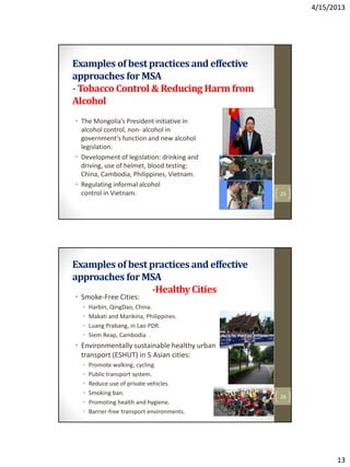 NSM-NCD2013 Keynote Address - Multi-Sectoral Approach(MSA) to Prevent ...