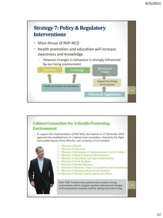 NSM-NCD2013 Keynote Address - Multi-Sectoral Approach(MSA) to Prevent ...