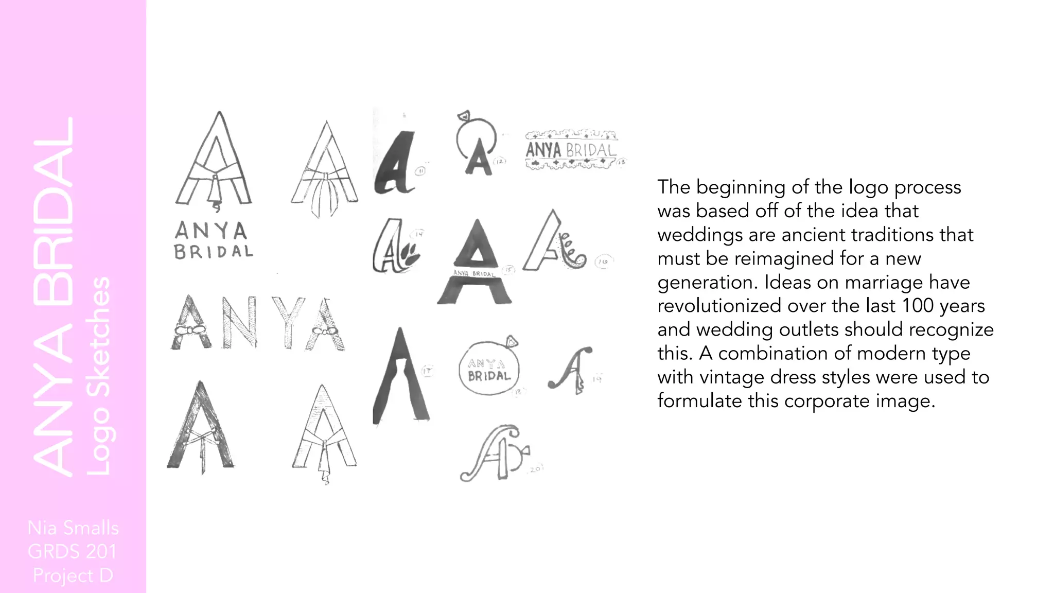 Anya Bridal Logo Development | PDF