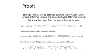 stirling method maths | PPTX