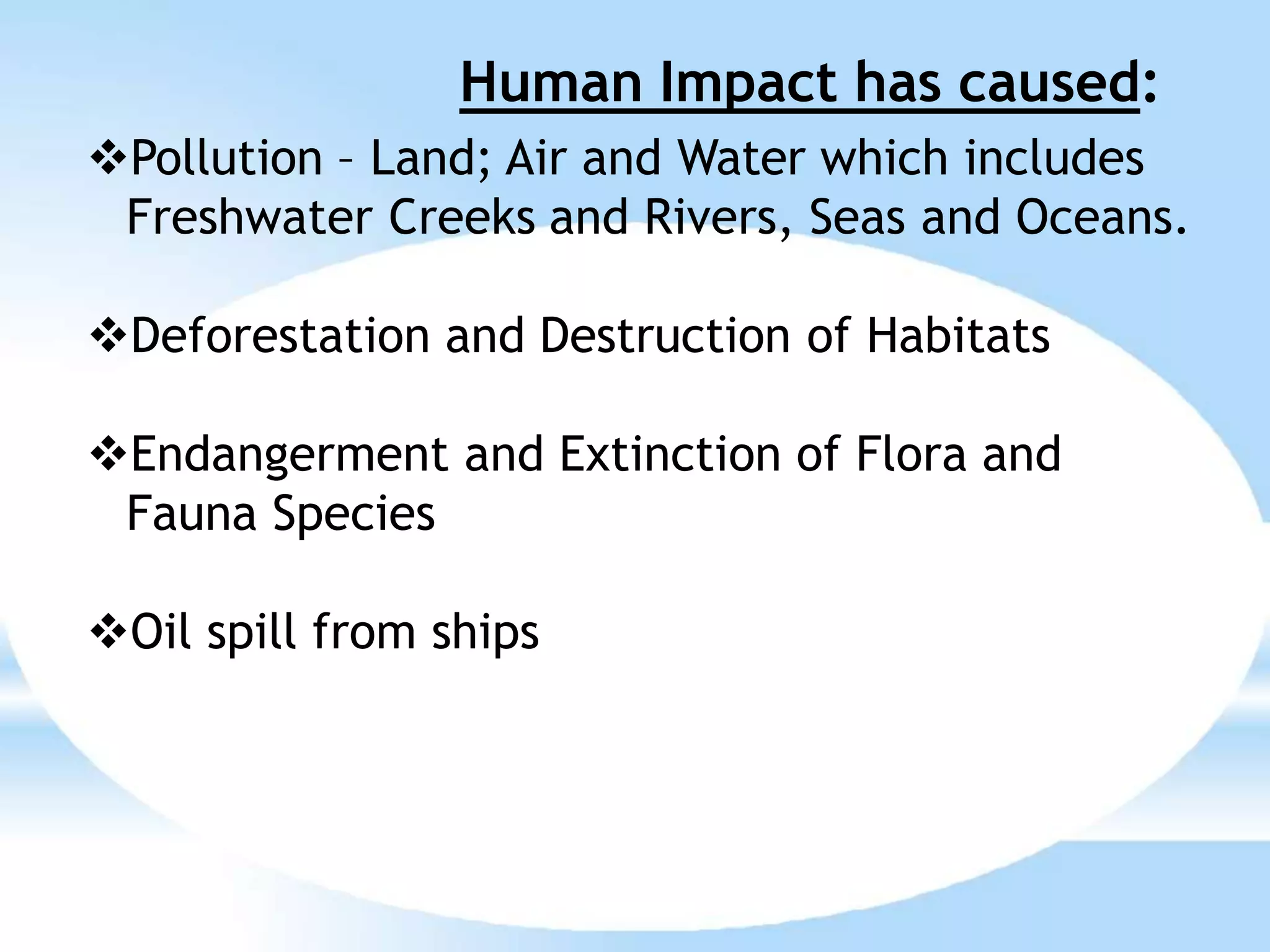 human impact on environment | PPTX