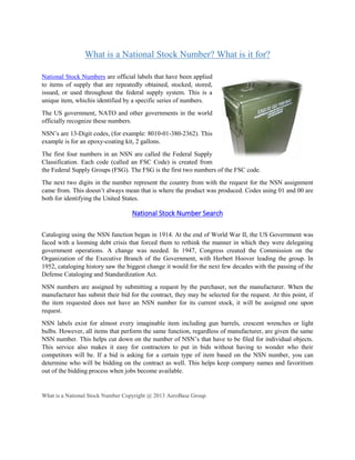 Nsn info | PDF