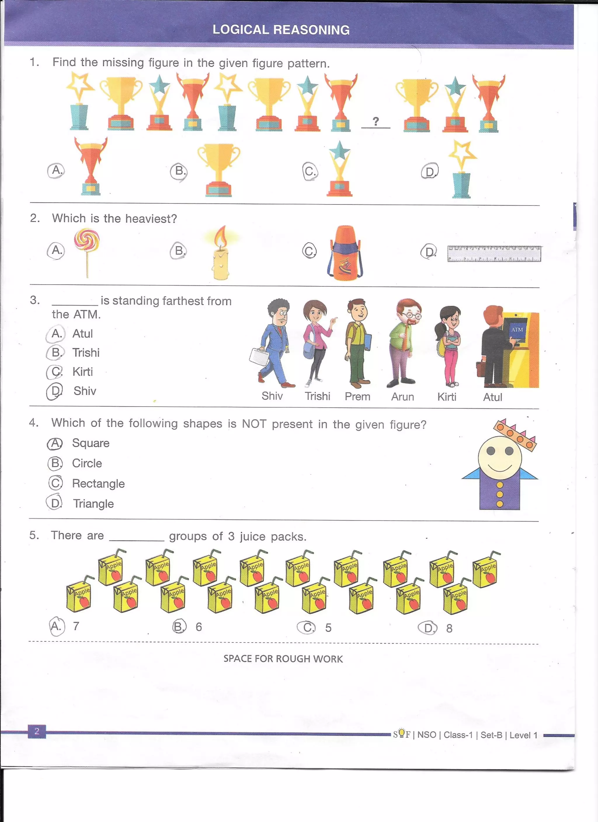 NSO Class 1 Question Paper Set B 2017 | PDF