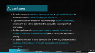 Near Field Scattering Optical Microscopy (NSOM) | PPTX