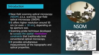 Near Field Scattering Optical Microscopy (NSOM) | PPTX | Physics | Science
