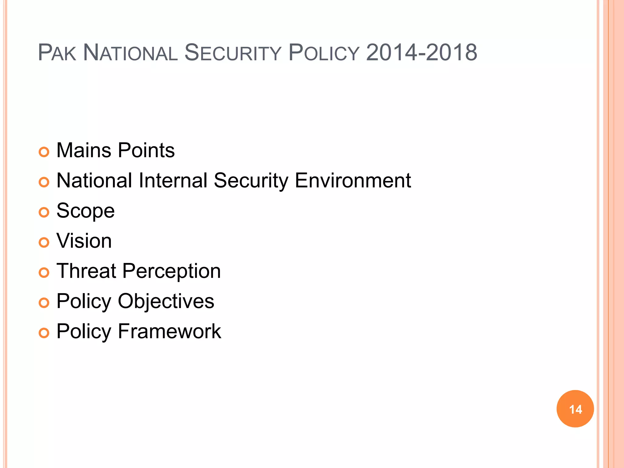 National Security of Pakistan | PPTX