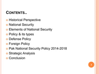 National Security of Pakistan | PPTX