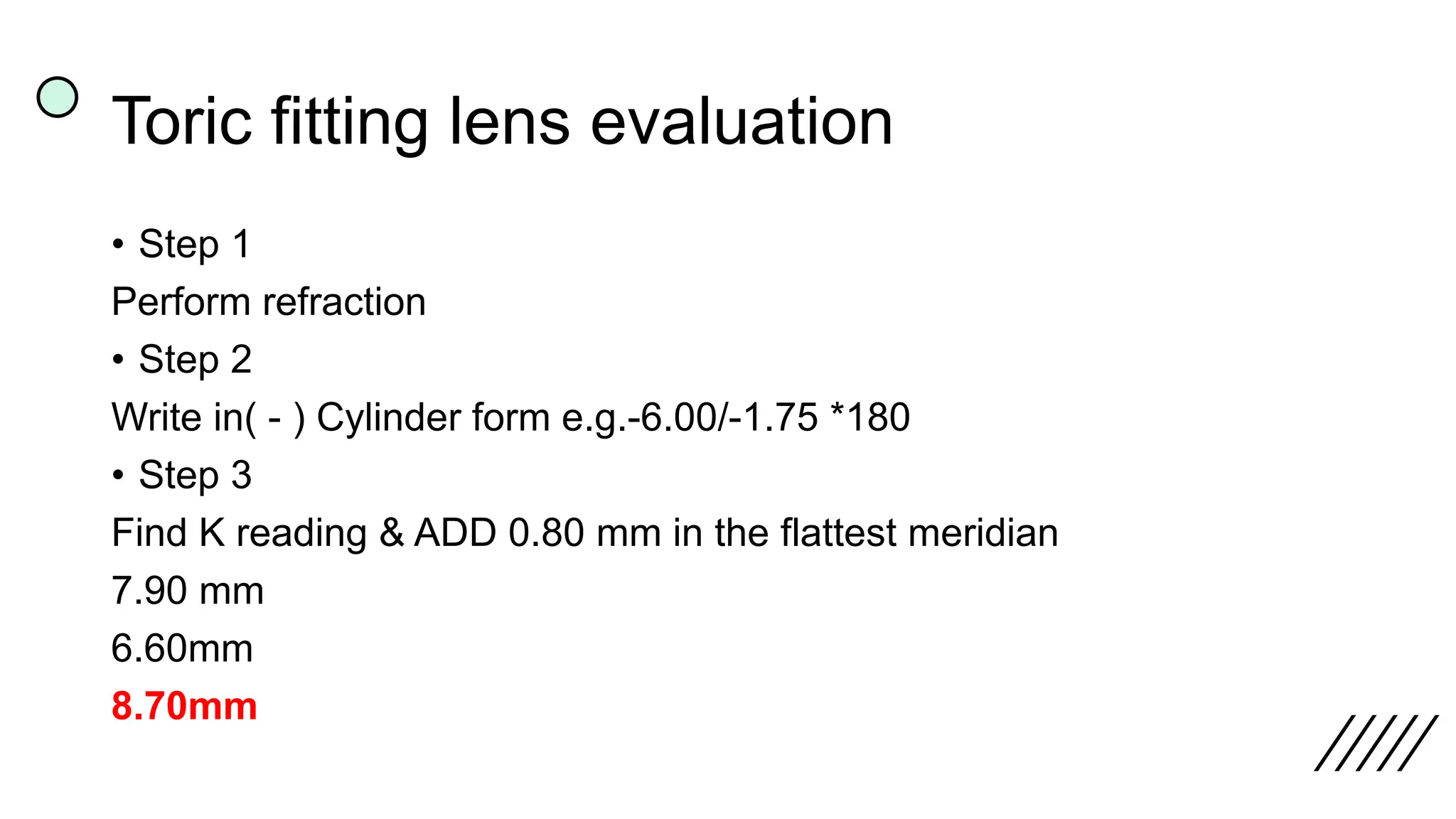 Soft Toric contact lens fitting (NSO).pptx | Eye and Vision Conditions ...