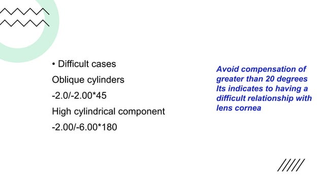 Soft Toric contact lens fitting (NSO).pptx | Eye and Vision Conditions ...