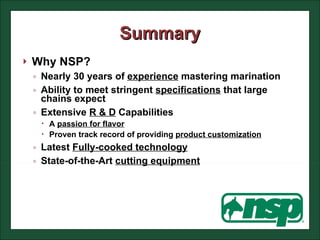 Nsp Company Profile And Capbilities | PPT