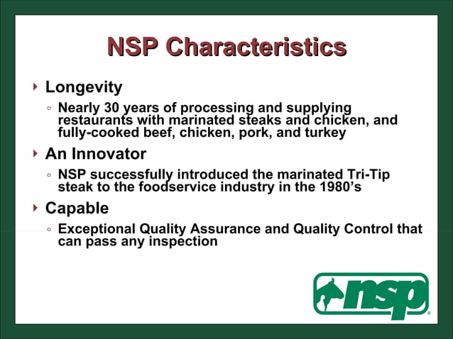 Nsp Company Profile And Capbilities | PPT