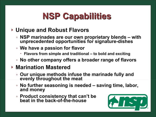 Nsp Company Profile And Capbilities | PPT