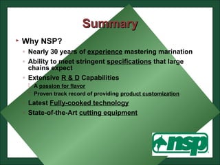 Nsp Company Profile And Capbilities | PPT