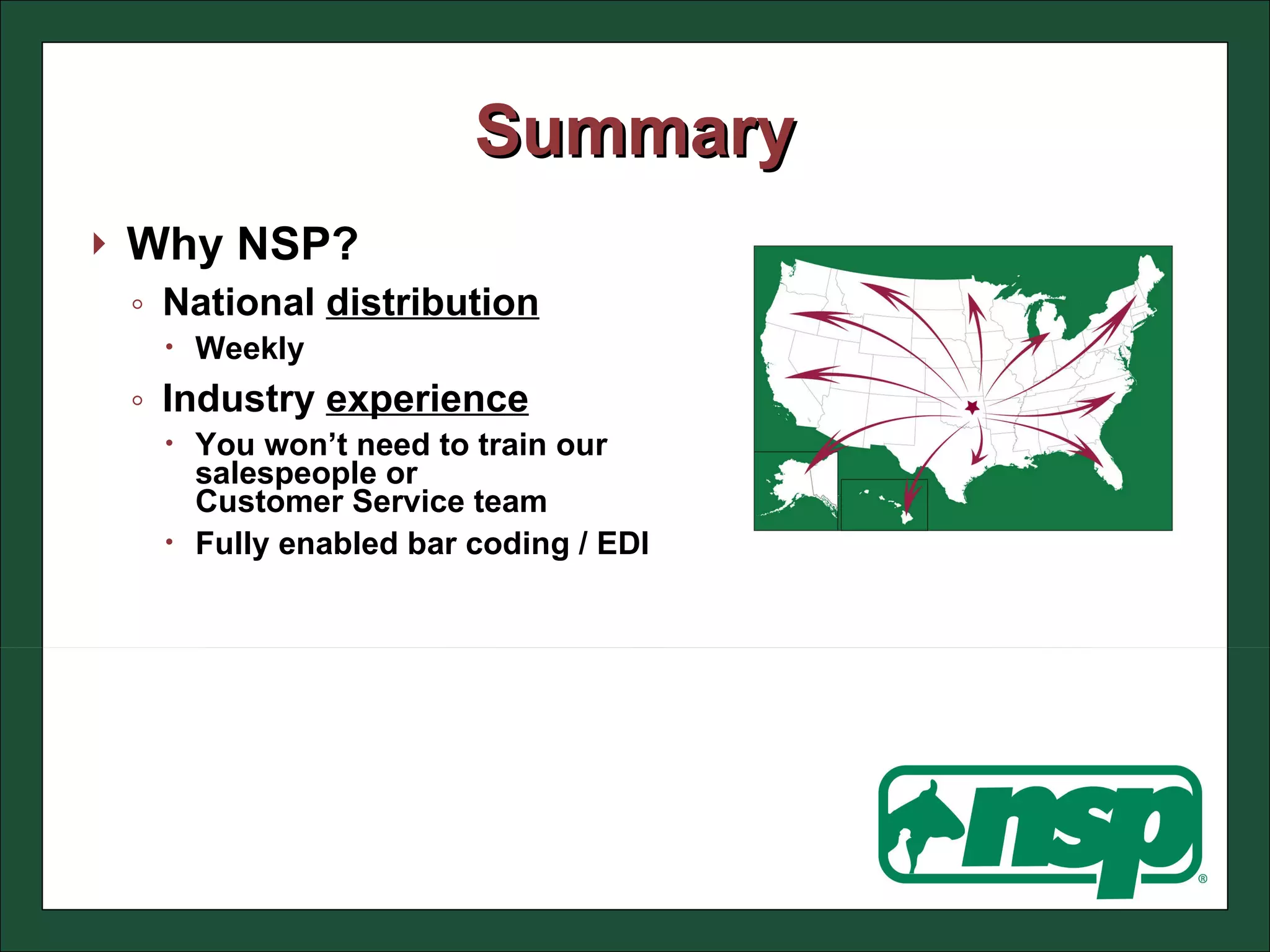 Nsp Company Profile And Capbilities Presentation | PPT | Food Industry | Industries