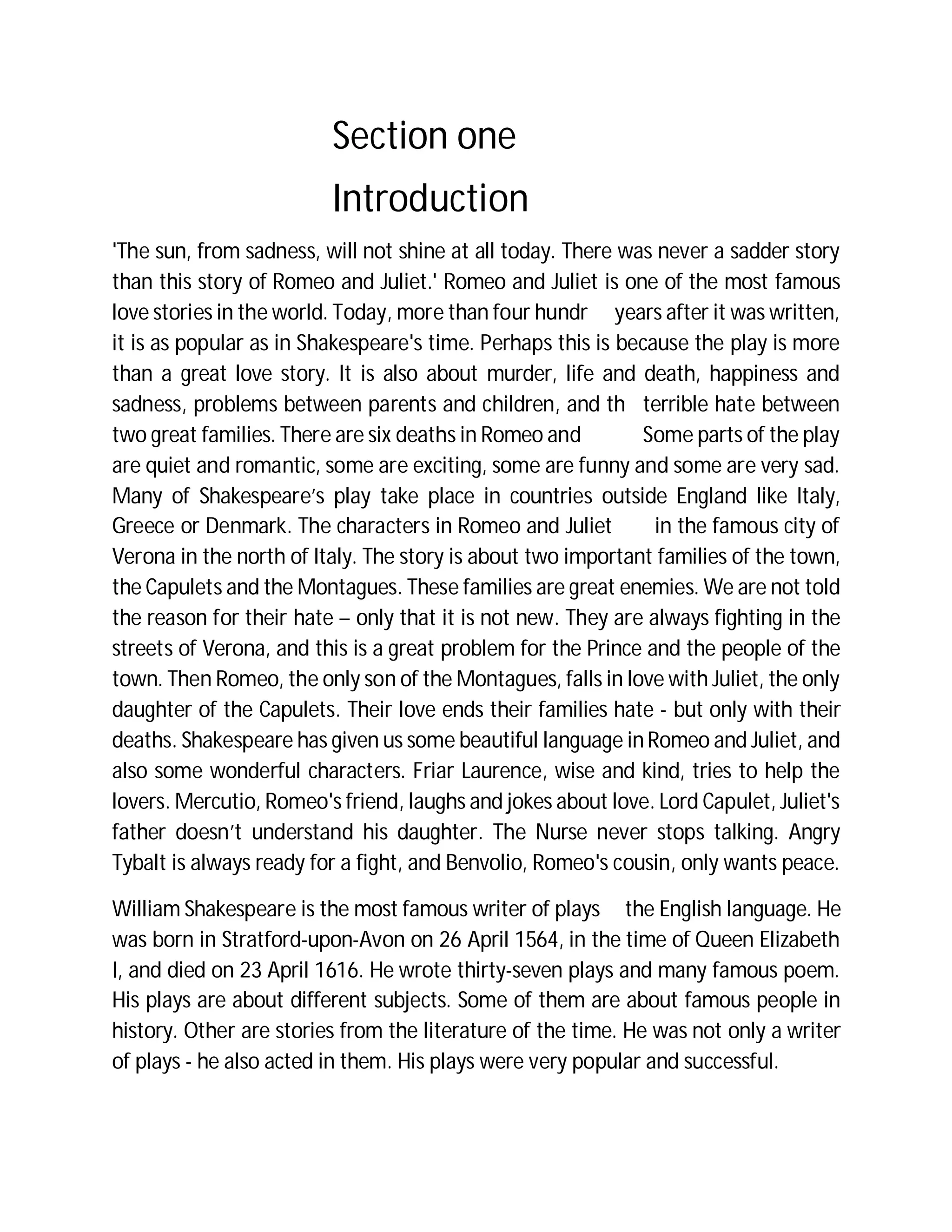 The Concept of Tragedy In William Shakespeare's | PDF