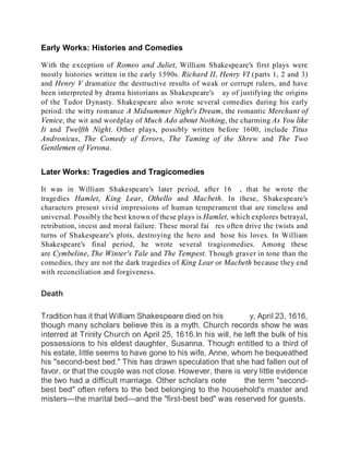 The Concept of Tragedy In William Shakespeare's | PDF