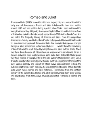 The Concept of Tragedy In William Shakespeare's | PDF
