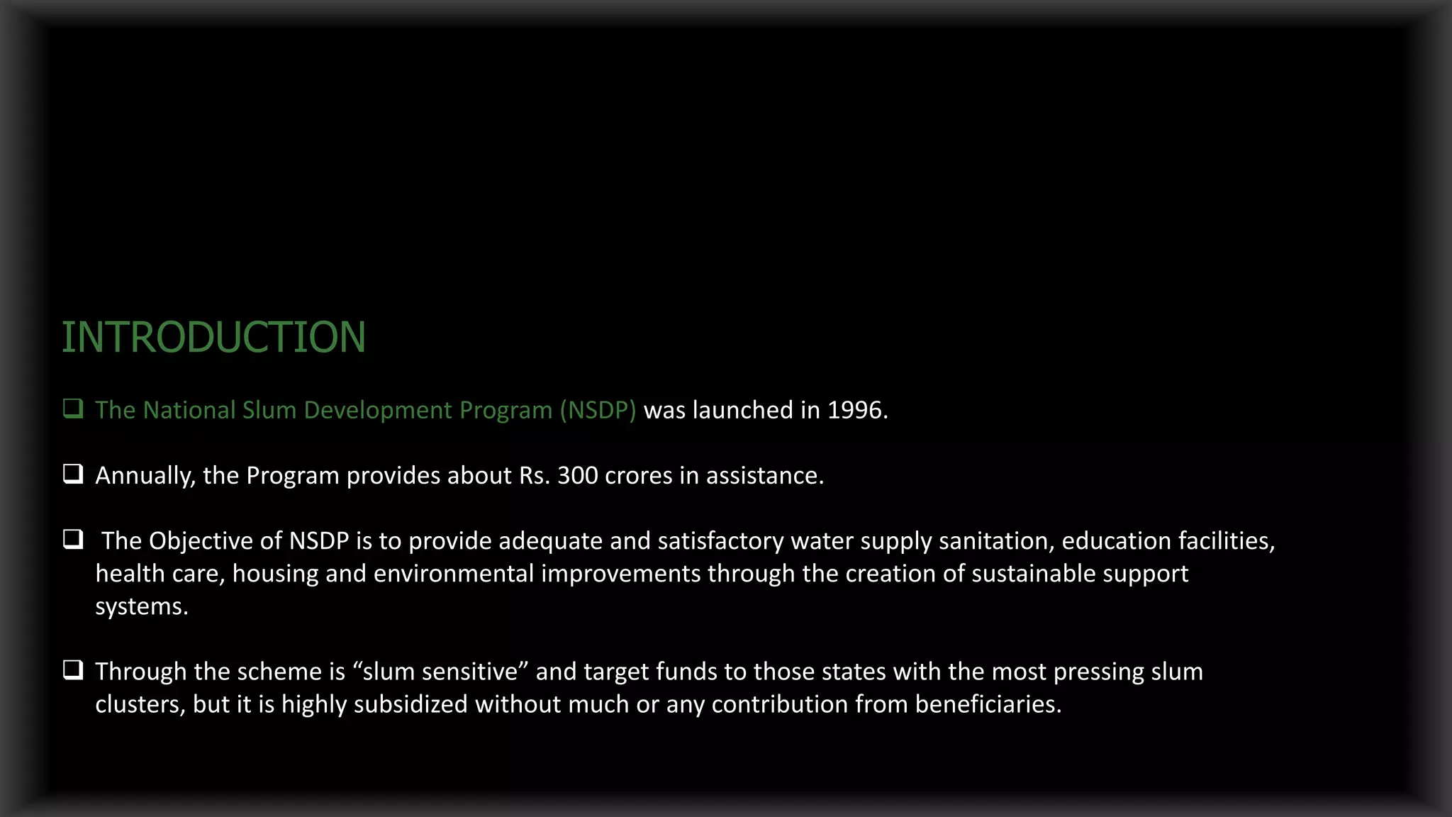 National Slum Development Program (NSDP) | PDF