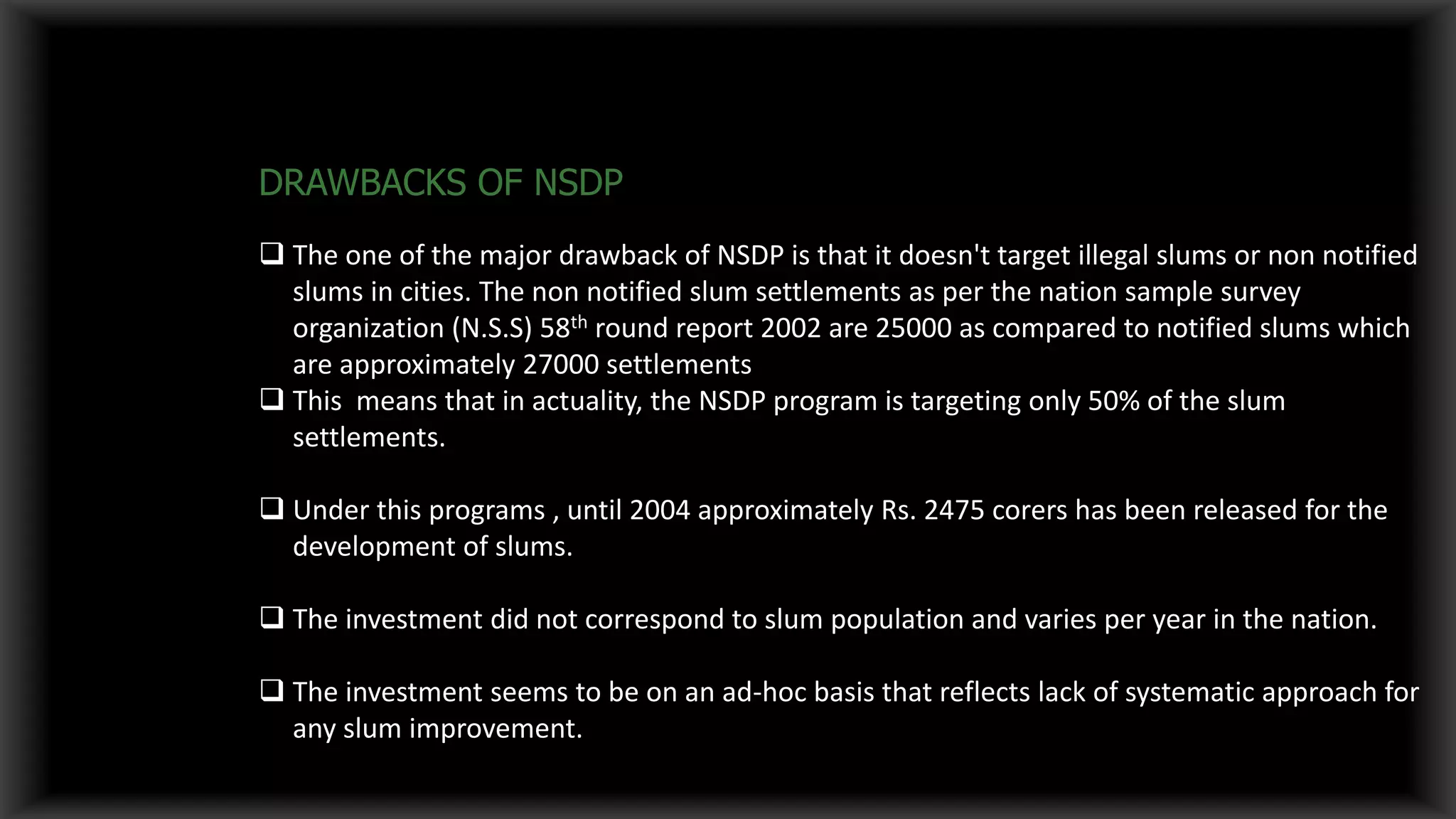 National Slum Development Program (NSDP) | PDF