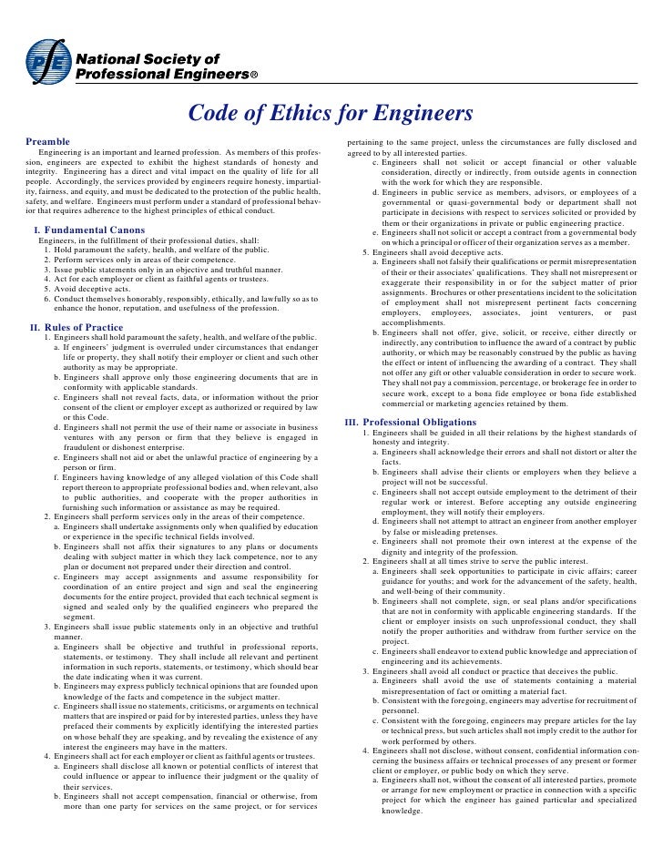 Para 2025 Of Engineering Code Of Conduct Ray Estella