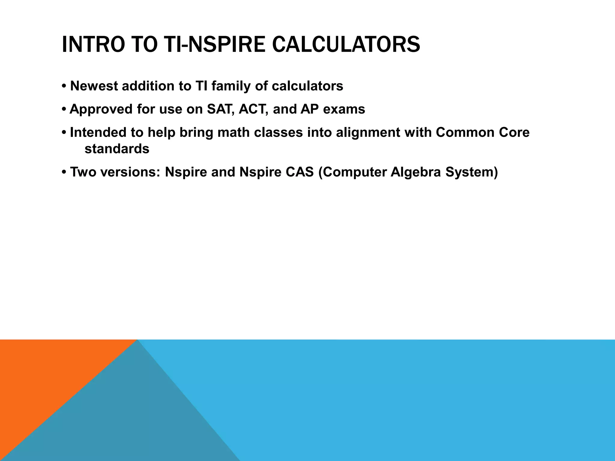 TI-NSpire Presentation | PPTX