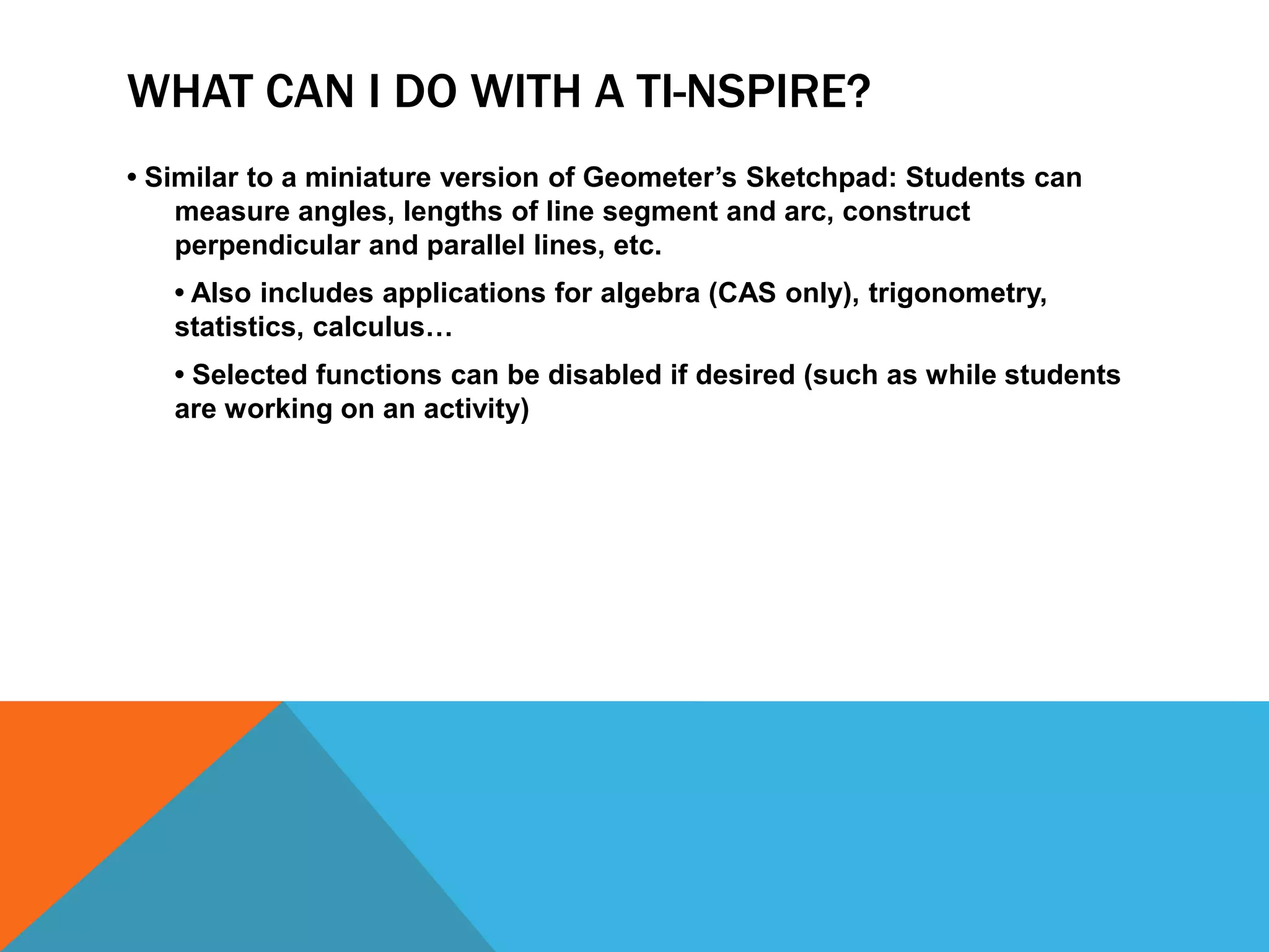 TI-NSpire Presentation | PPTX