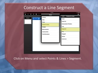 Nspire iPad App--Tutorial--Constructing an Isosceles Triangle | PPTX