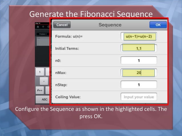 Nspire--iPad App--Fibonacci Sequence | PPT
