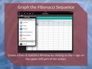 Nspire--iPad App--Fibonacci Sequence | PPT