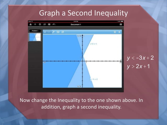 Nspire--iPadAppTutorial--Graphs of Linear Inequalities | PPTX ...