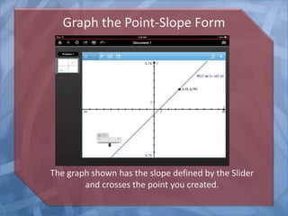 Nspire--iPadAppTutorial--Point Slope Form | PPT