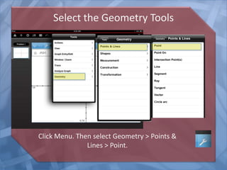 Nspire--iPadAppTutorial--Point Slope Form | PPT