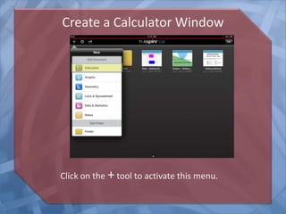 Nspire--iPadAppTutorial--Quadratic Formula Template | PPTX