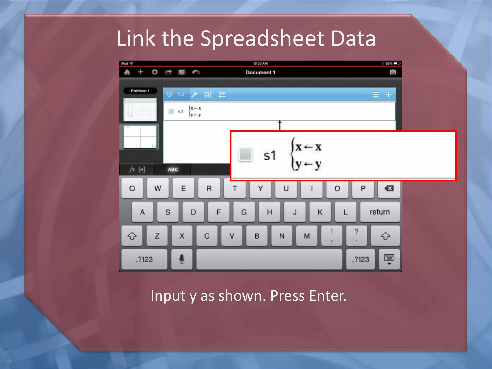 Nspire--iPad App Tutorial--Scatterplots | PPTX