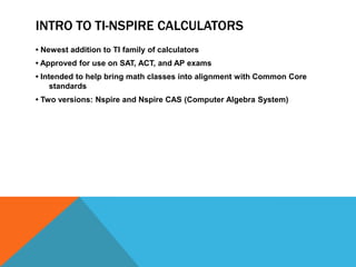 TI-Nspire Presentation | PPT