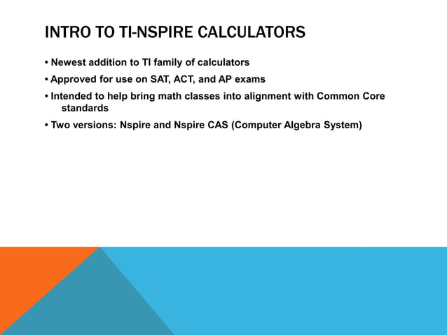 TI-Nspire Presentation | PPT