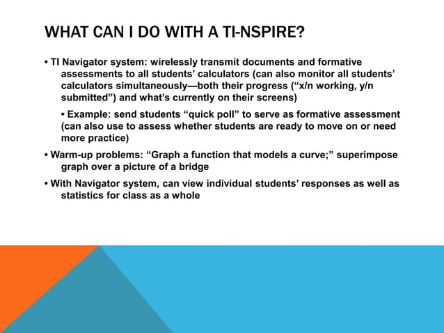 TI-Nspire Presentation | PPT