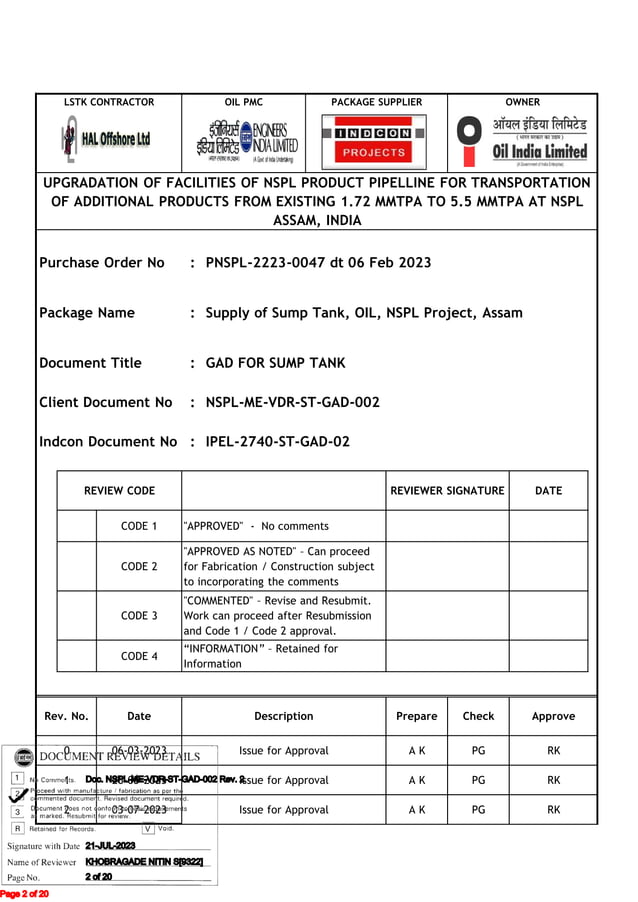 NSPL-ME-VDR-ST-GAD-002.pdf- Purchse and procurement with drawing presentation | PPT | Free Download