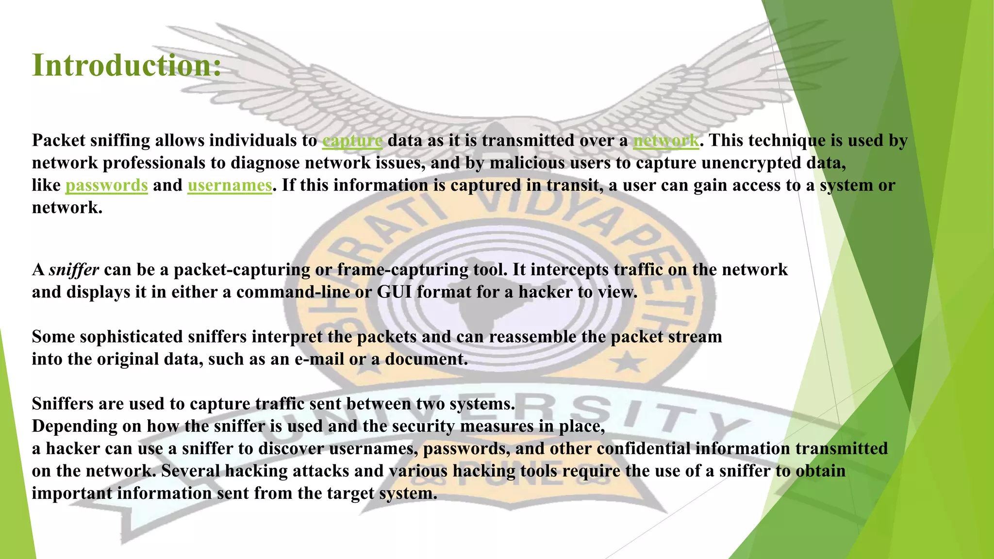 Ethical Hacking - sniffing | PPTX