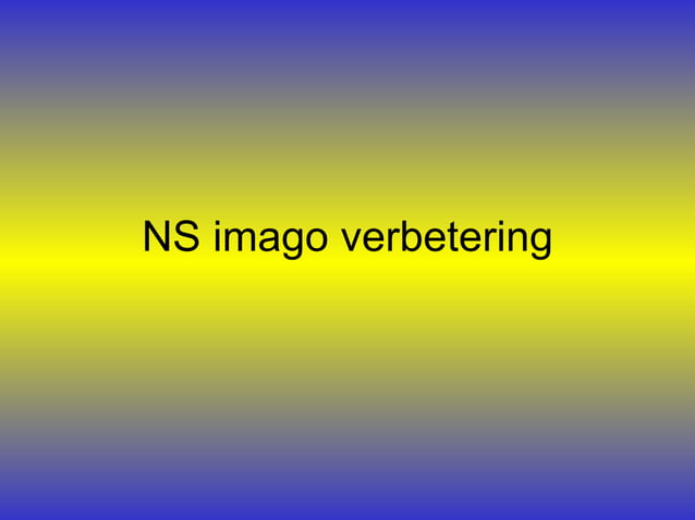 Ns presentatie | PPT | Rail Travel | Travel Type