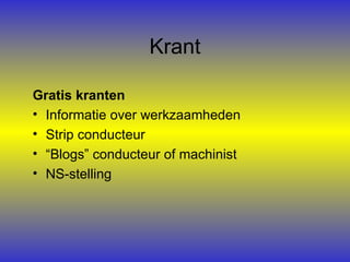 Ns presentatie | PPT | Rail Travel | Travel Type