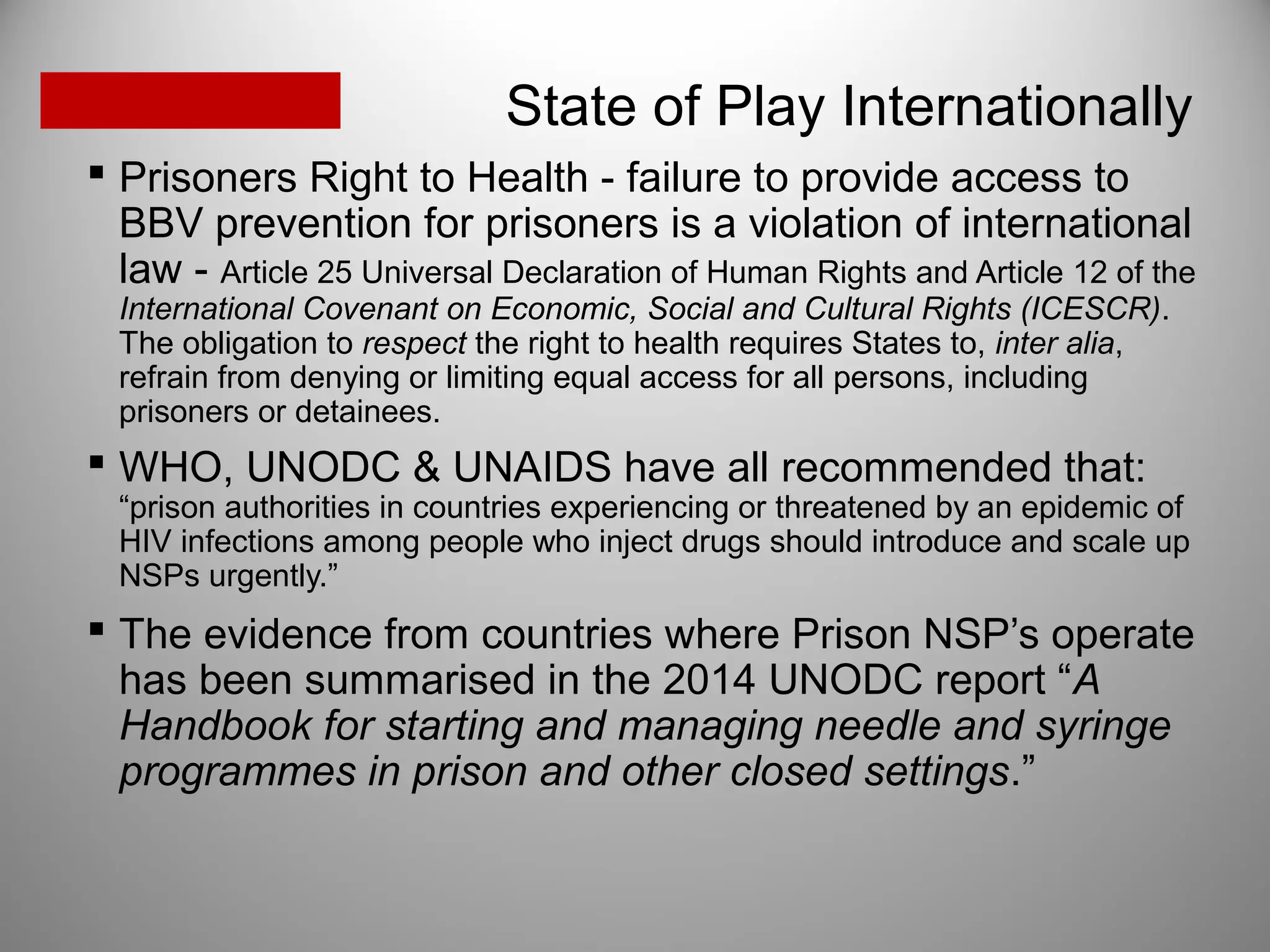 NSP in Prisons:a brief overview… | PPT