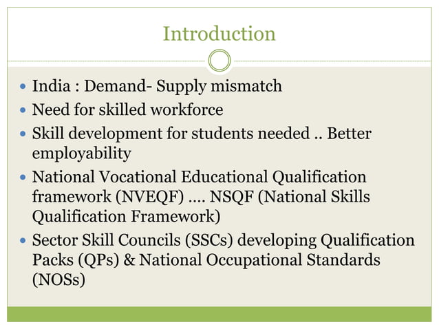 National Skill Qualification Framework | PPTX